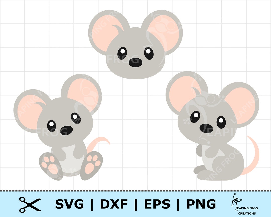 Ratón SVG PNG. Archivos Cricut, Silhouette cortados y en capas. Ratones ...