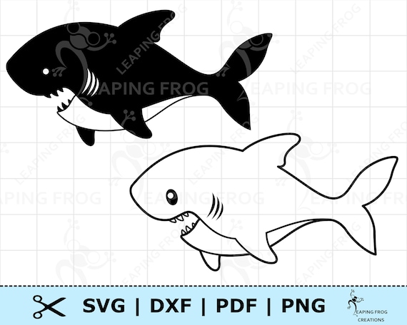 Stencil Squalo Poster Squalo Tatuaggio Sagoma Astratta Shark