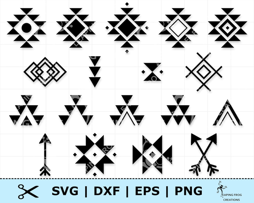 Tribal Pattern SVG. PNG. Aztec. Cricut Cut Files, Silhouette Files ...