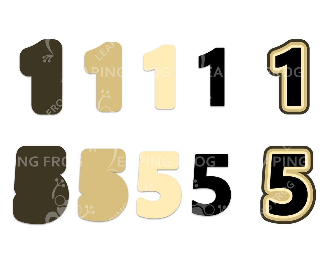 Layered Numbers SVG. PNG. Cricut Cut Files Silhouette Files. - Etsy ...