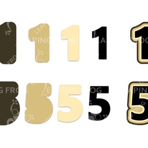 Layered Numbers SVG. PNG. Cricut Cut Files, Silhouette Files. Birthday ...