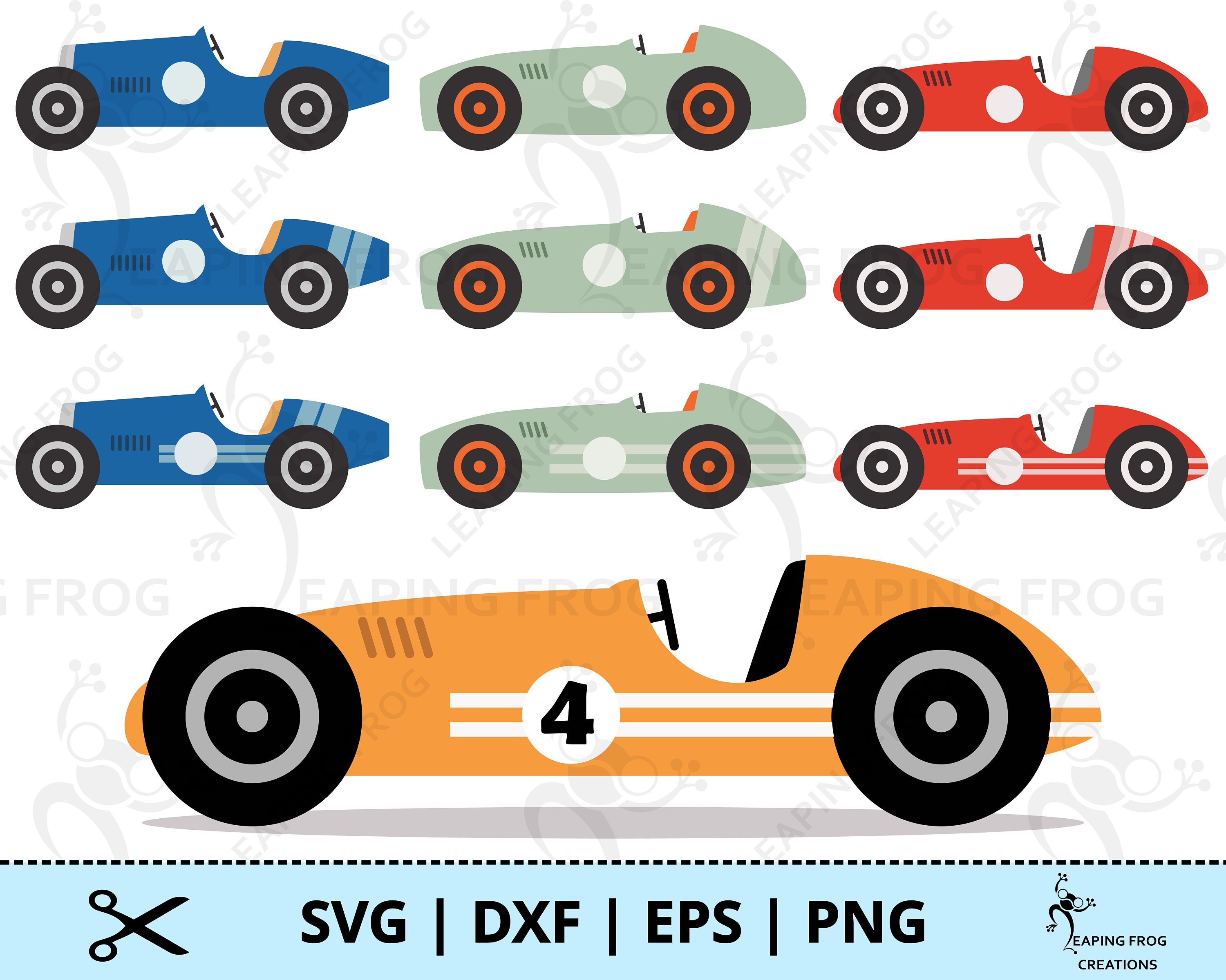 Racecar Svg Png 3 Versions Cricut Cut Layered Files Etsy Uk