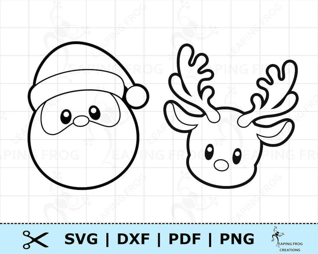 Rudolph SVG. PNG. Santa Claus. Reindeer. Cricut Cut Files. Silhouette ...