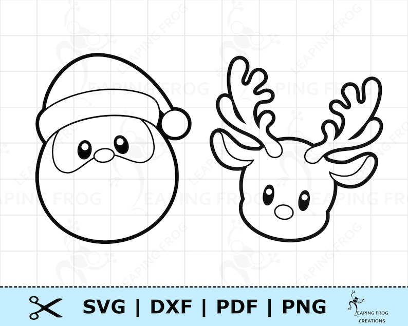 Rudolph SVG. PNG. Santa Claus. Reindeer. Cricut Cut Files. Silhouette ...
