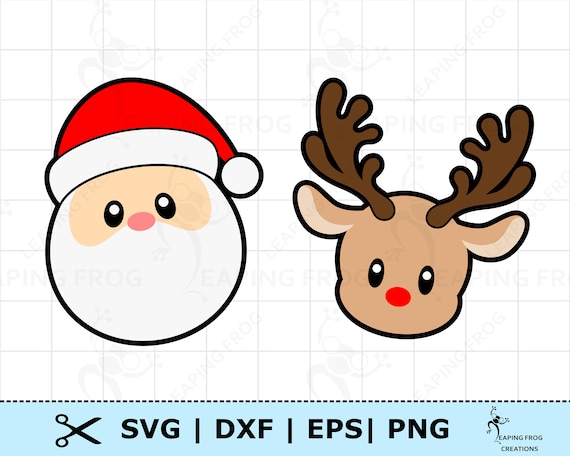 Rudolph SVG. PNG. Santa Claus. Cricut Cut Files Layered | Etsy