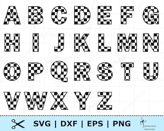Checkered Numbers SVG. Cricut Cut Files. Silhouette. Racing | Etsy