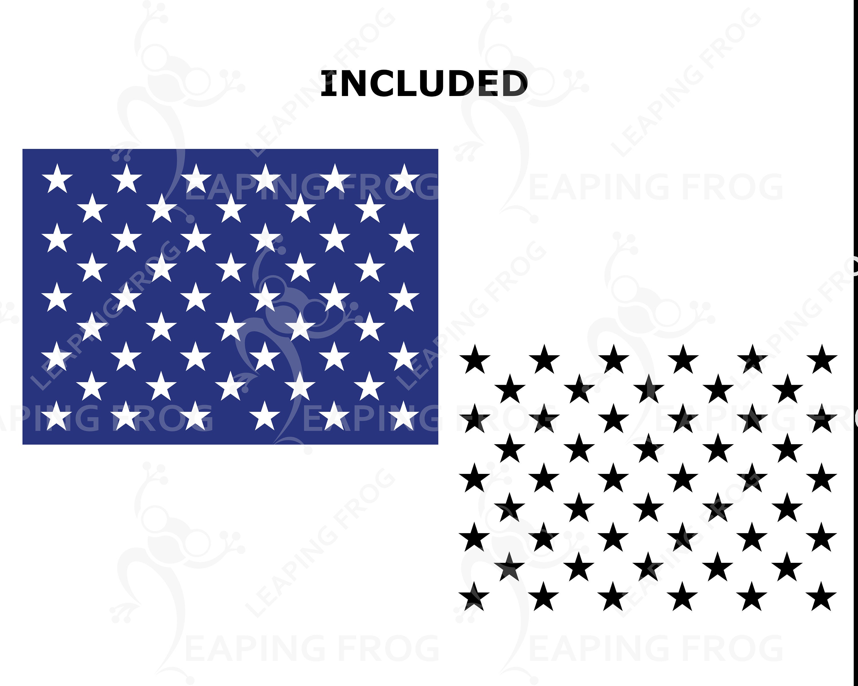 Stars SVG. PNG. Pattern. 50 Stars. Seamless / Tiling. Cricut - Etsy