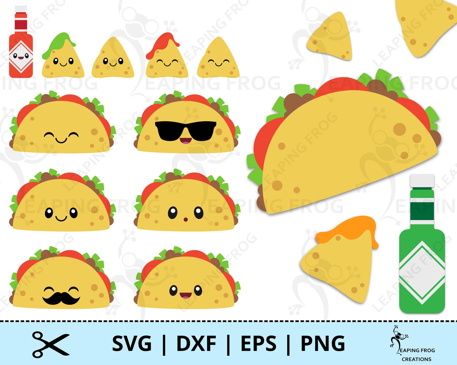 Tacos SVG. PNG. Cricut Cut Files Layered. Silhouette Files. - Etsy