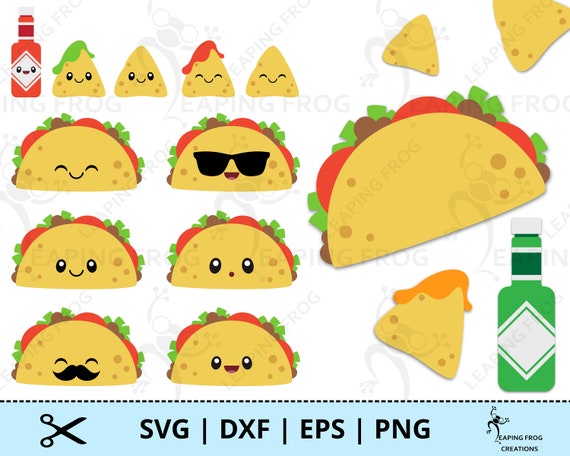 Tacos SVG. PNG. Cricut Cut Files Layered. Silhouette Files. - Etsy
