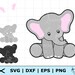 Baby Elephant SVG. Cricut Cut Files, Layered. Silhouette. Elephant PNG ...