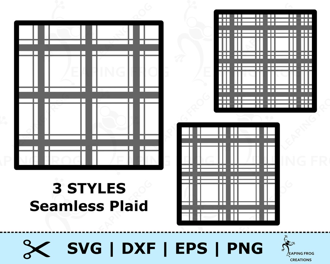 Buffalo Plaid Pattern SVG. Cricut Cut Files, Silhouette. Black and ...