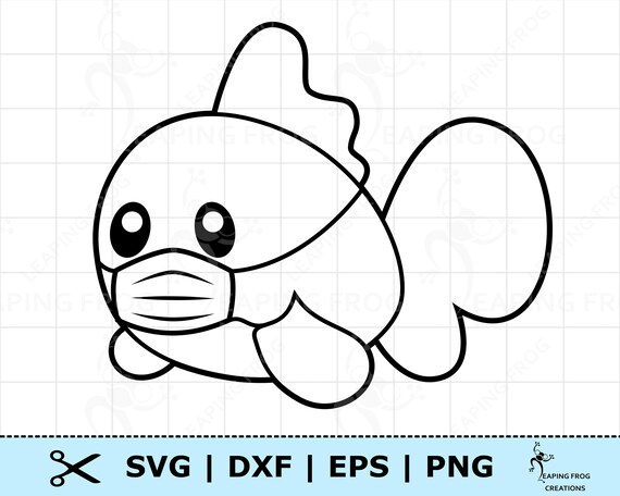 Goldfish Wearing Face Mask Svg. Cricut Cut Files Silhouette - Etsy