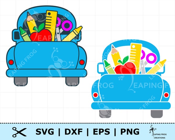 Back to School Truck. SVG. PNG. Cricut Cut Files Silhouette. | Etsy