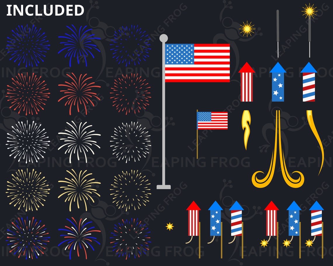 Fireworks SVG. PNG. Cricut Cut Files Layered. Sublimation. - Etsy