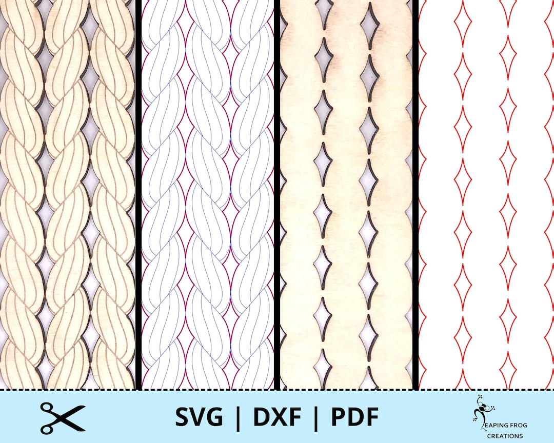 Knit Pattern SVG. Seamless! for Laser, Glowforge, 3D Printing. Sweater ...