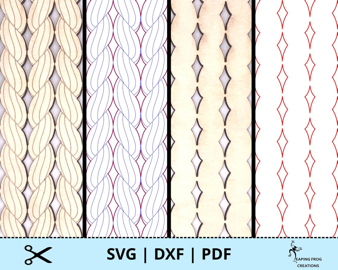 Knit Pattern SVG. Seamless! for Laser, Glowforge, 3D Printing. Sweater ...