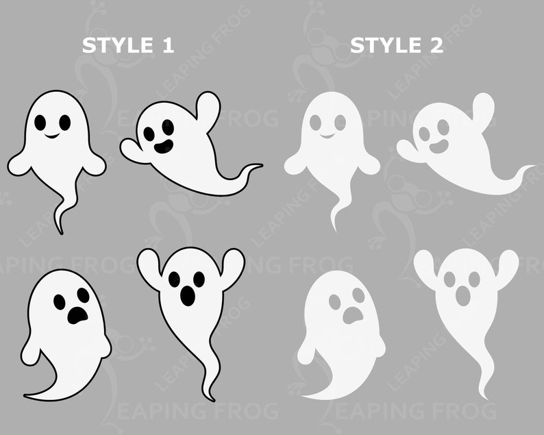 Ghosts SVG. PNG. Cricut Cut Layered Files. Silhouette Files. - Etsy