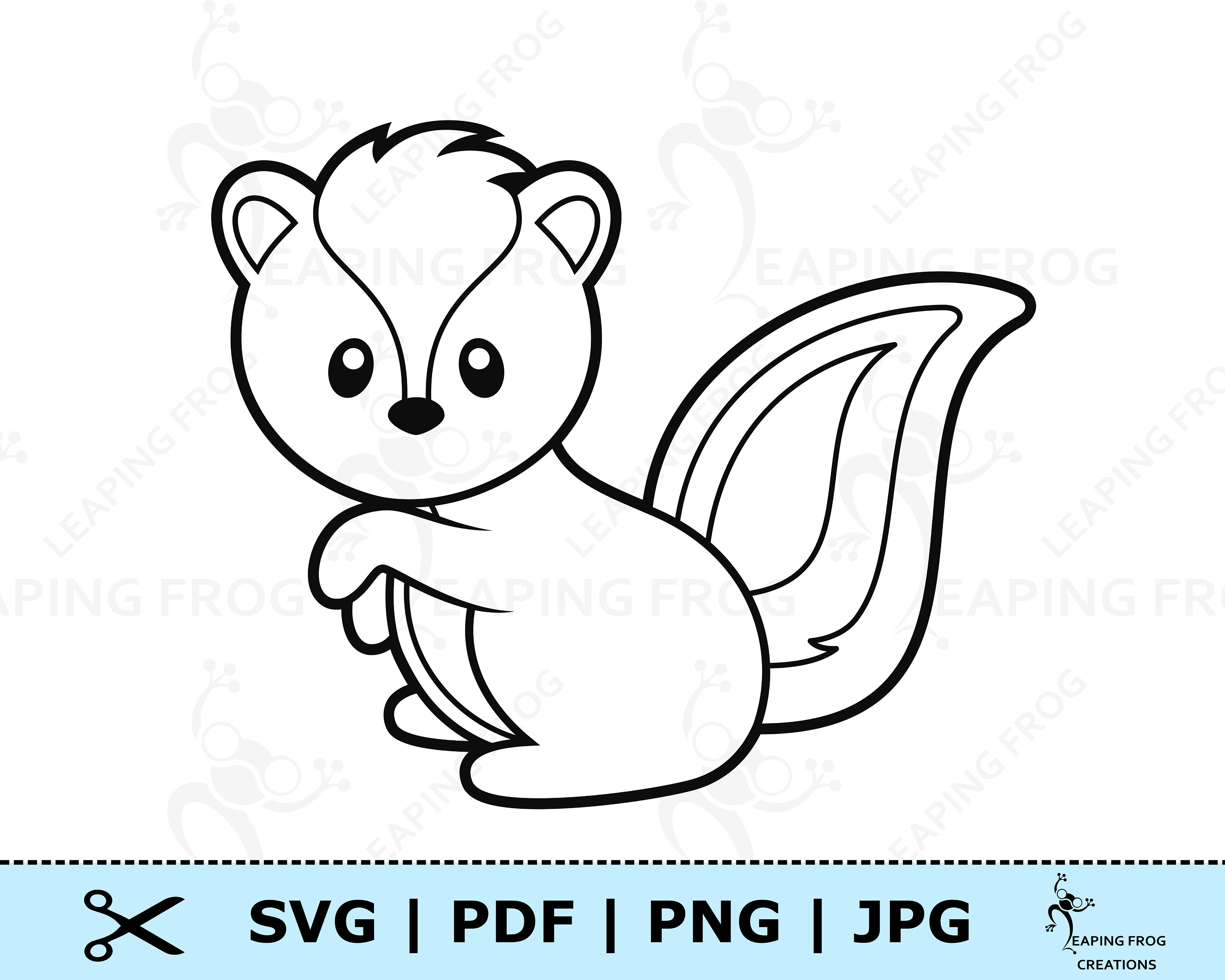Cute Skunk Coloring Page