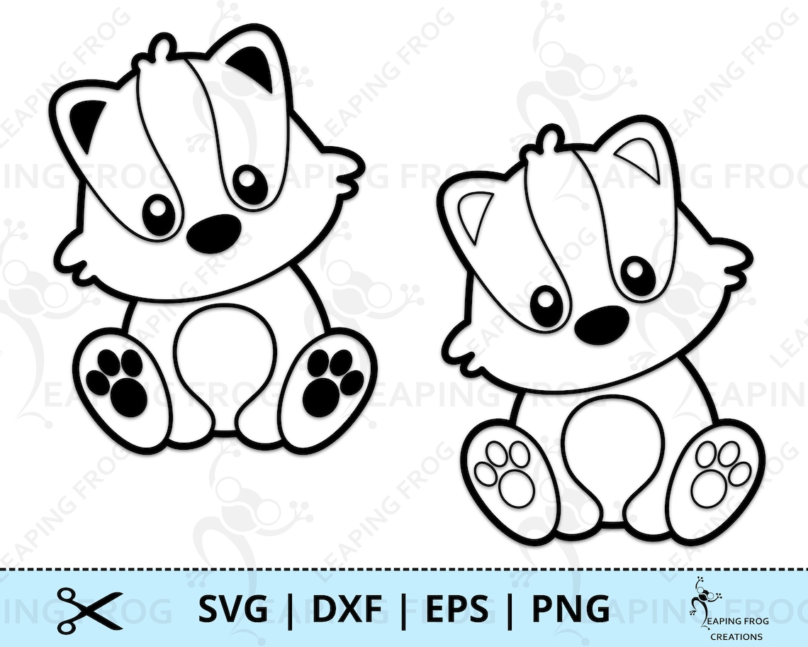 Badger SVG. PNG. Cricut Cut Files Layered. Silhouette Files. - Etsy