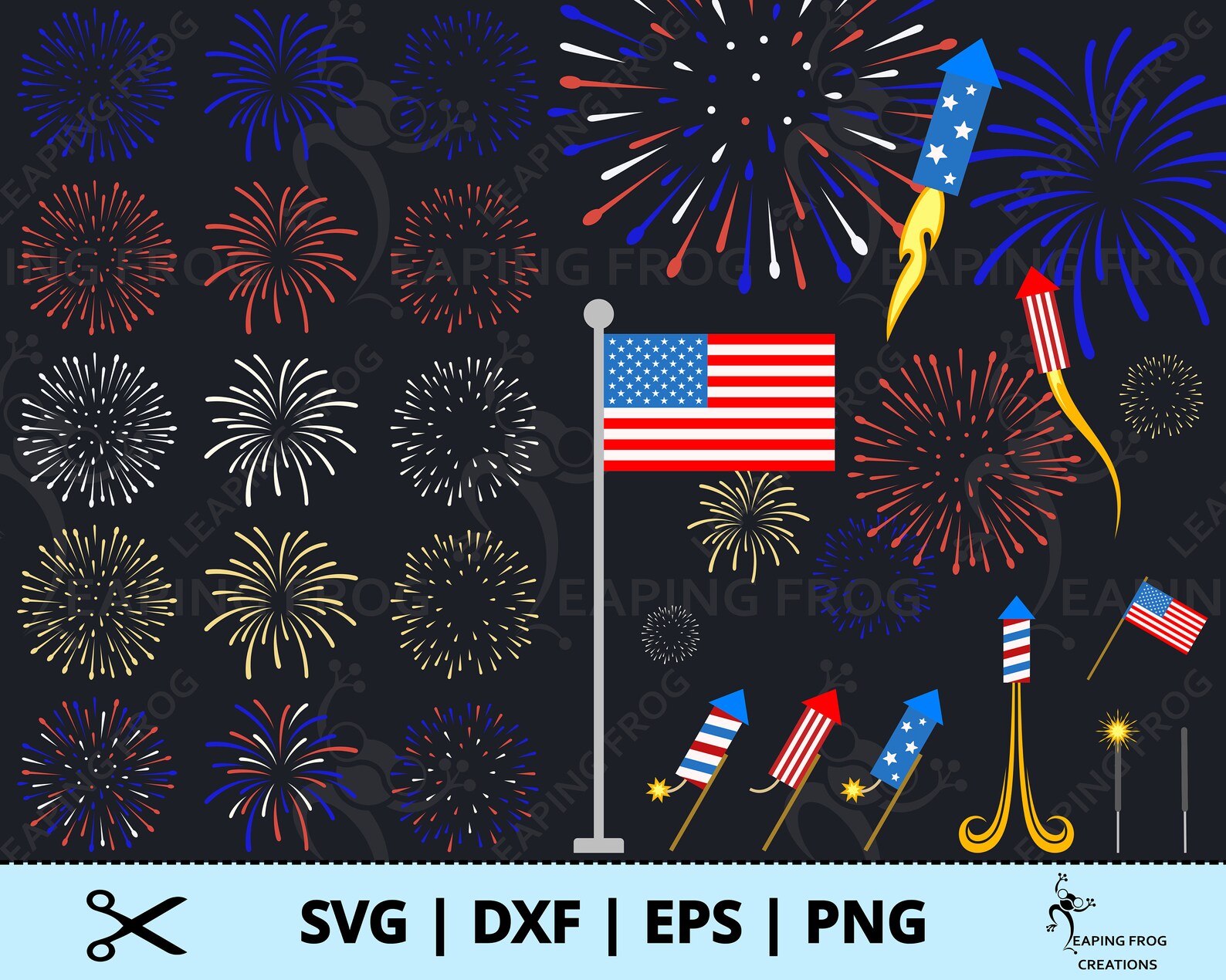 Fireworks SVG. PNG. Cricut Cut Files Layered. Sublimation. - Etsy