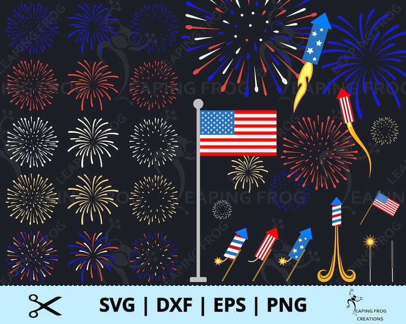 Fireworks SVG. PNG. Cricut Cut Files Layered. Sublimation. - Etsy