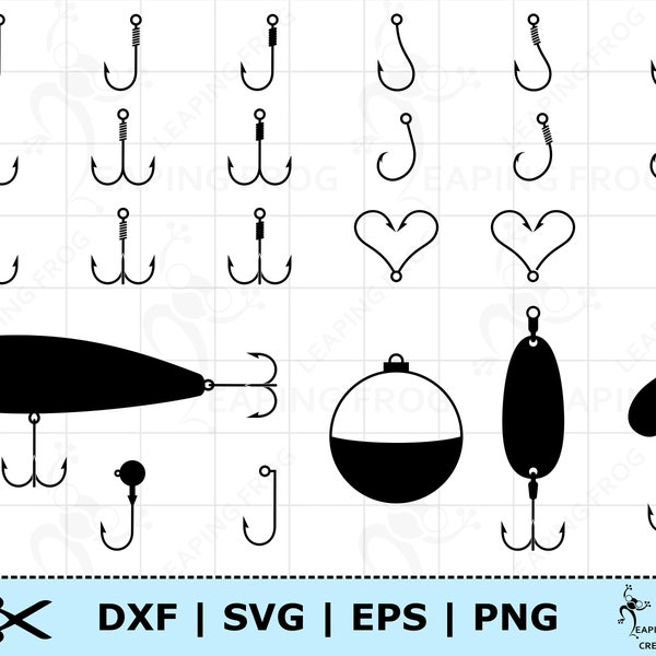 Fish Hook Svg - Etsy