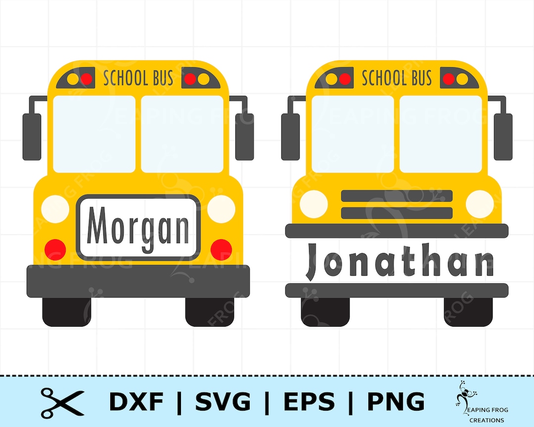 School Bus SVG. Two Versions! Monogram, Customized, Personalize. Cricut ...