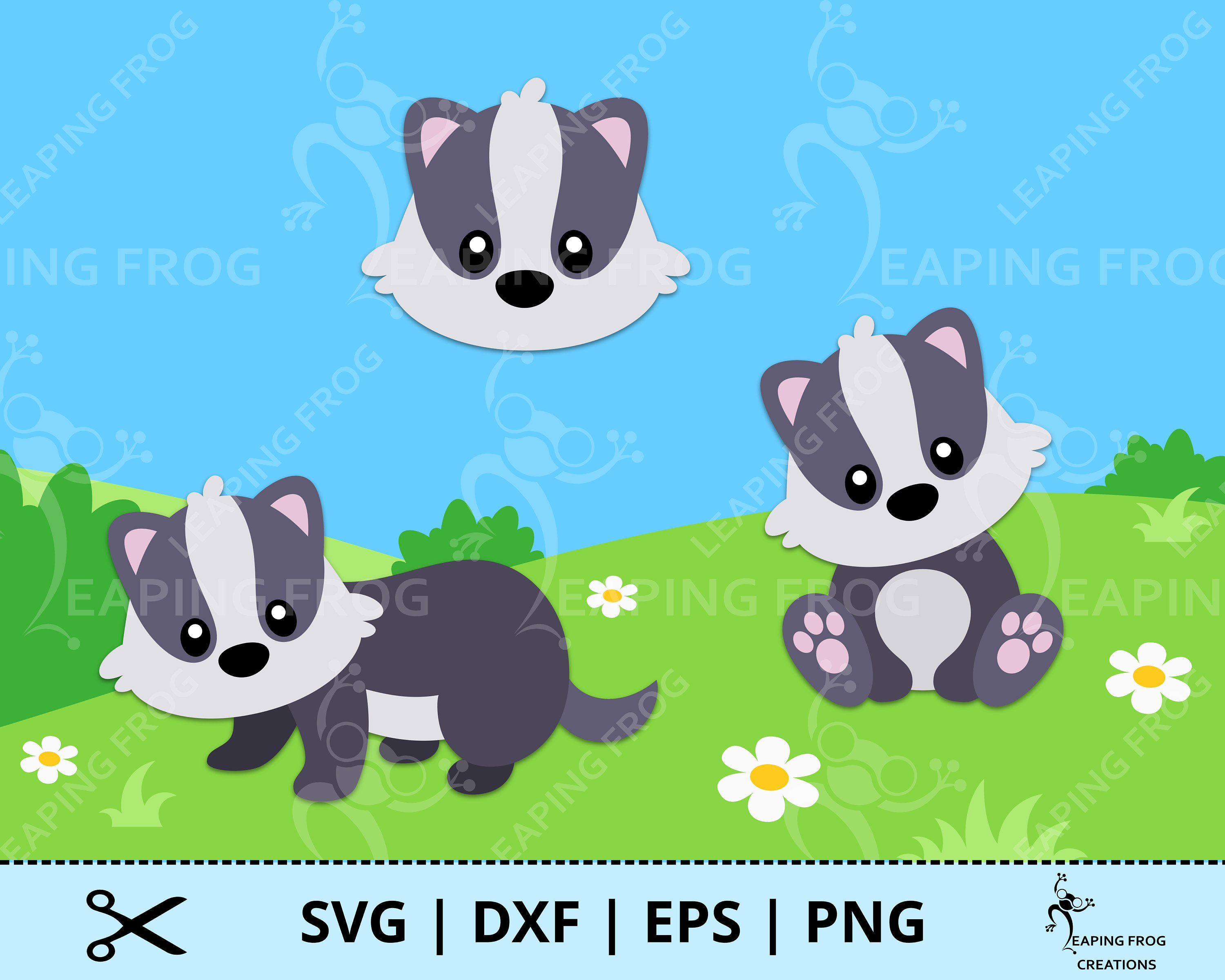 Badger SVG. PNG. Cricut Cut Files Layered. Silhouette Files. | Etsy