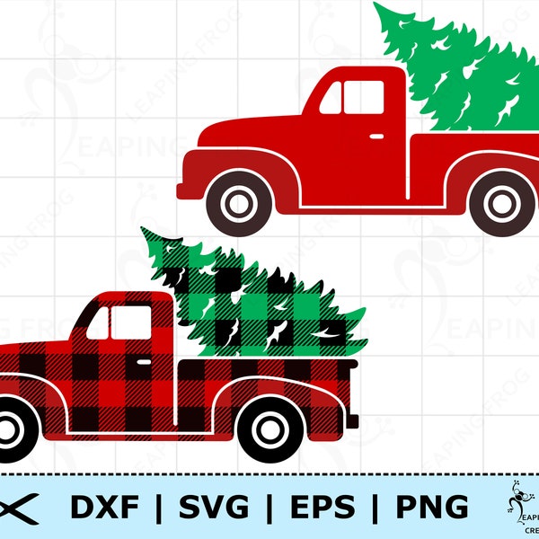 Christmas Red Truck Svg - Etsy