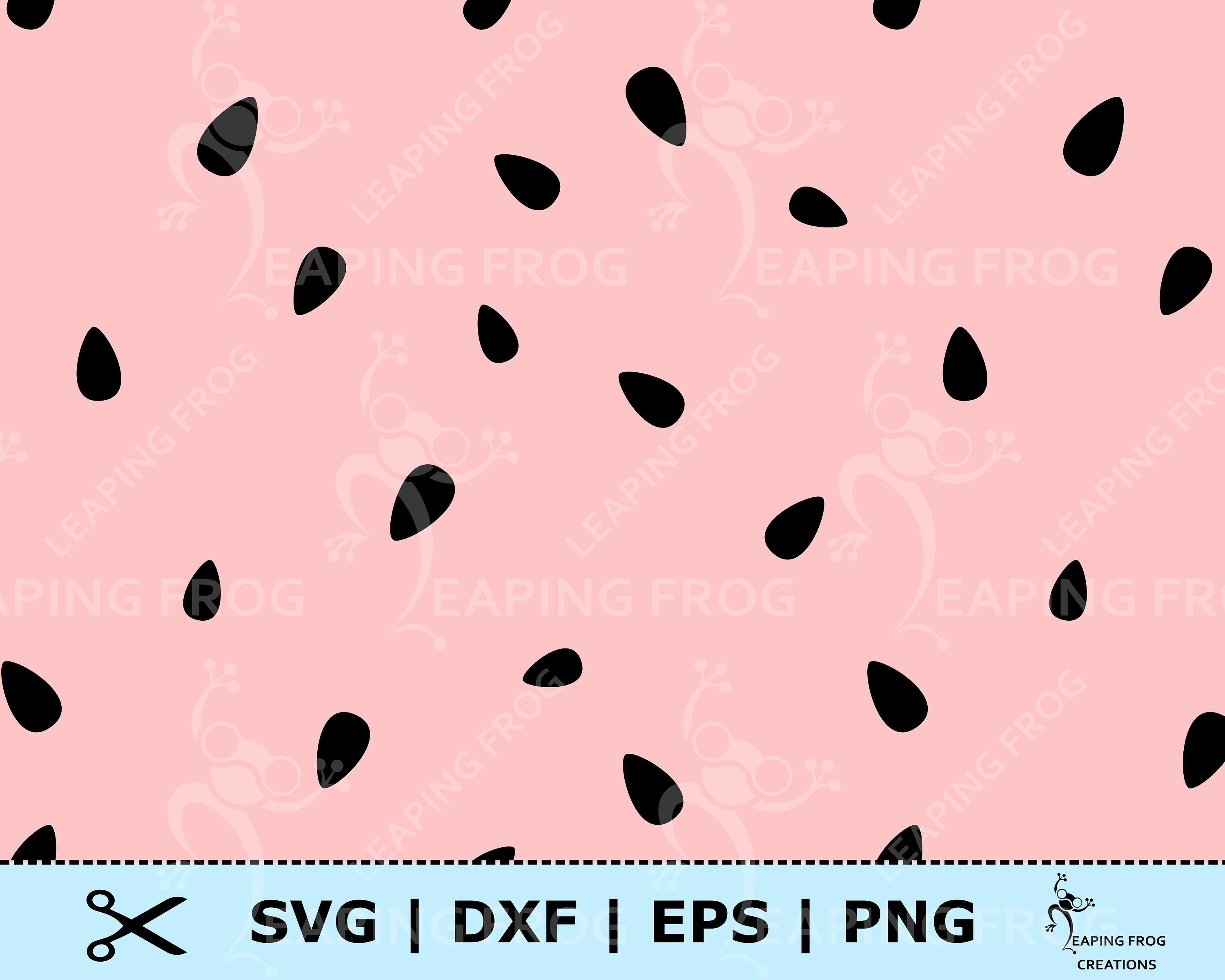 Watermelon Seeds SVG. PNG. Seamless! Cricut Cut Files, Silhouette Files ...