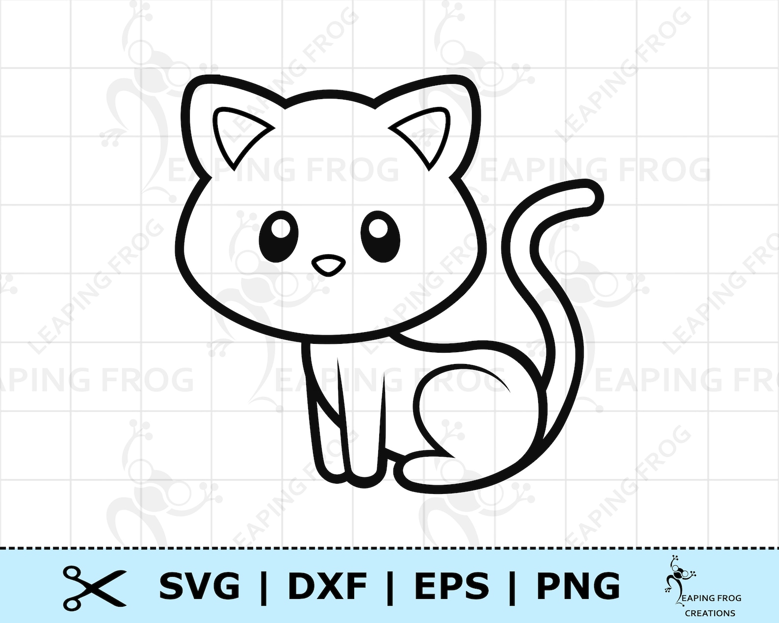 Cute Cat SVG PNG DXF Eps. Cat Clipart. Digital Download, Cricut ...