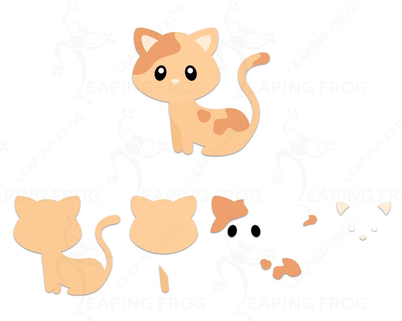 Cute Kitten SVG. Kitten Set Svg. Cricut Cut Files Layered - Etsy