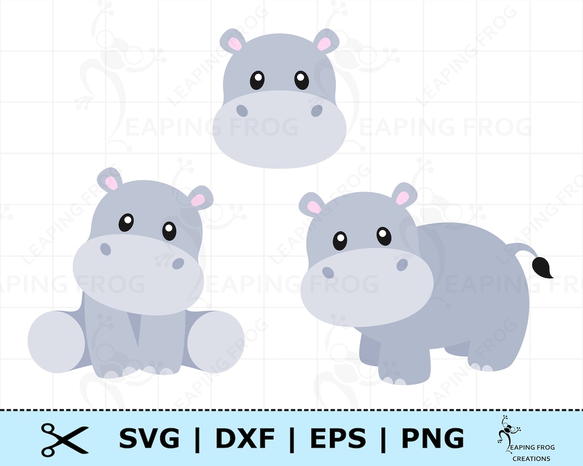 Hippo SVG. Cricut cut files. PNG DXF. Layered files. Hippo | Etsy