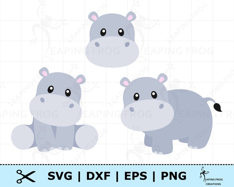 Hippo SVG. Cricut Cut Files. PNG DXF. Layered Files. Hippo - Etsy