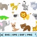 Jungle Animals SVG. PNG. Safari. Cricut Cut Files, Layered. Silhouette ...