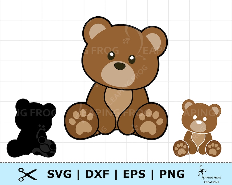 Ours en peluche SVG. Ours en peluche DXF. Fichiers de découpe ...