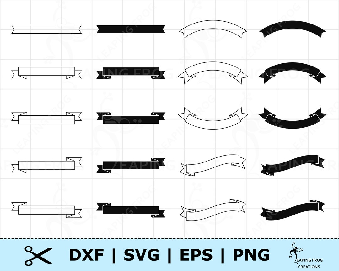 Banner SVG. Cricut Cut Files, Silhouette. Labels SVG. Banner Set ...