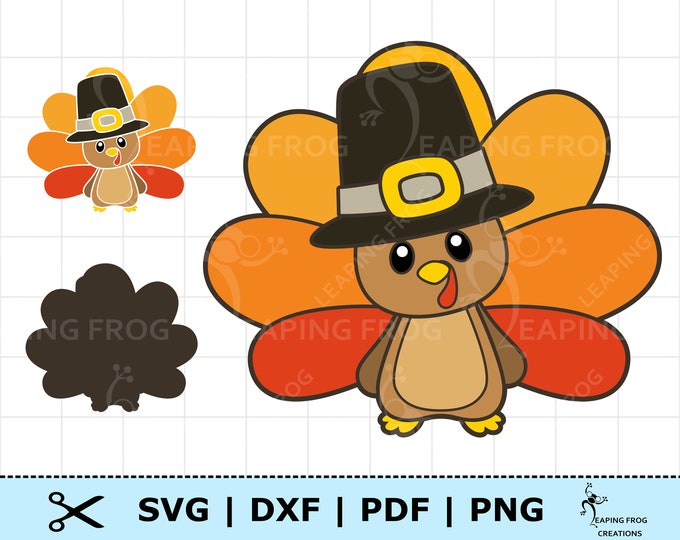 Turkey SVG. PNG. Cricut Cut File, Silhouette File. Stencil, Outline ...