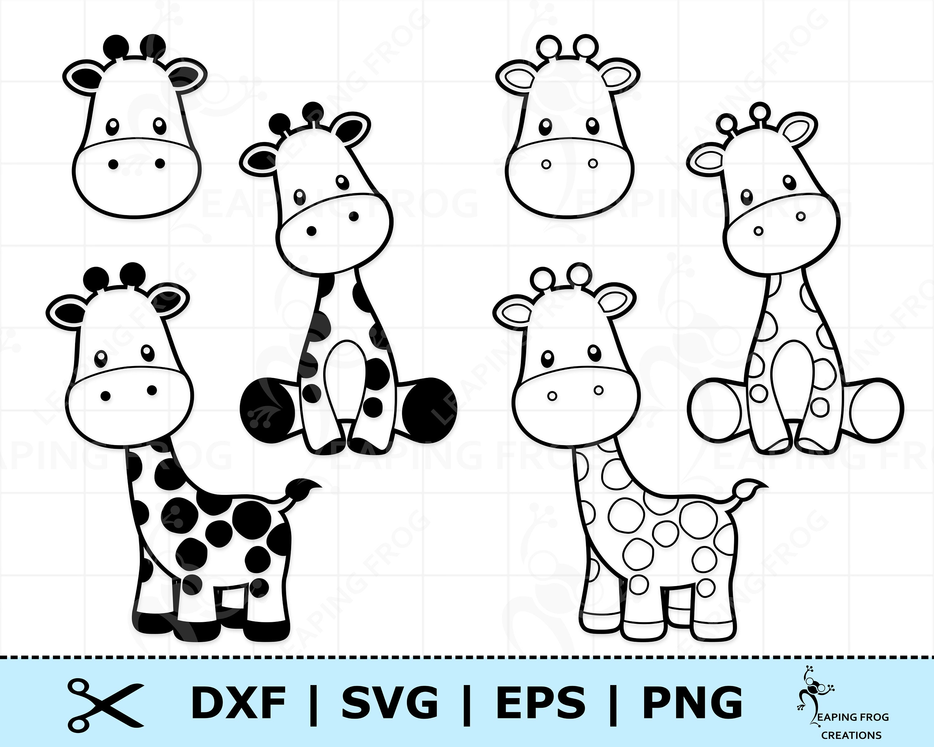 Giraffe Set SVG. Circut Cut Files Silhouette Files. Stencil - Etsy Canada