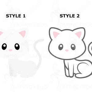 Cute Cat SVG PNG DXF. Layered & Whole Image. Digital Download Vector ...