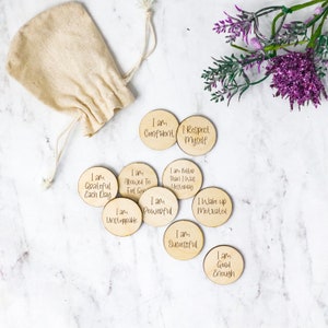 DAILY AFFIRMATION TOKENS - Reminder Tokens - Positivity Tokens - Daily ...