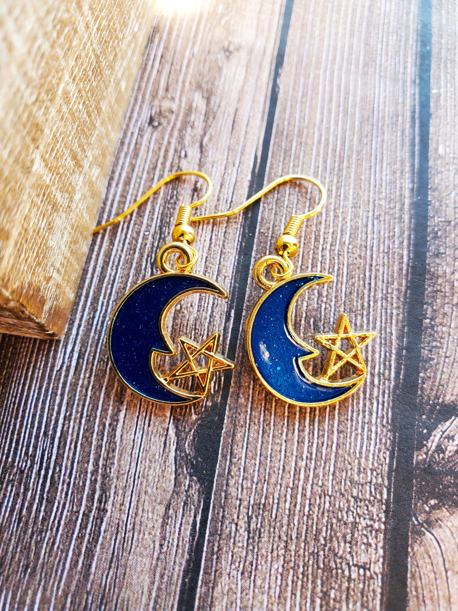 Moon Earrings Crescent Moon Earrings Moon And Star Earrings | Etsy