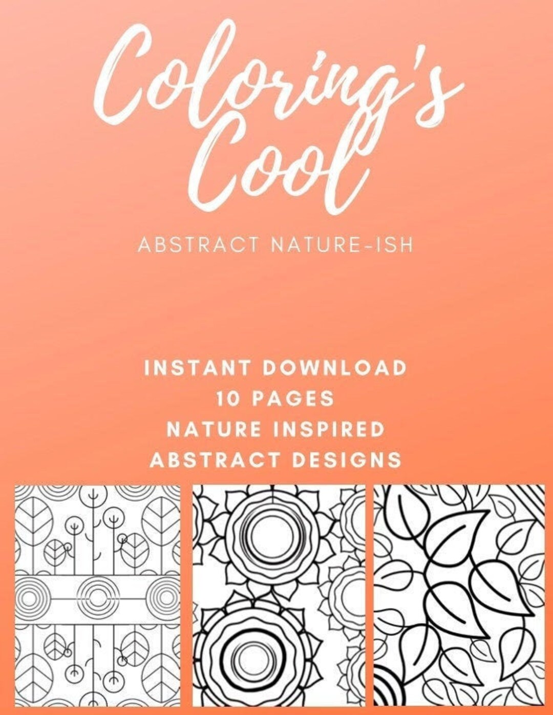 10 Page Printable Coloring Book Instant Download - Etsy