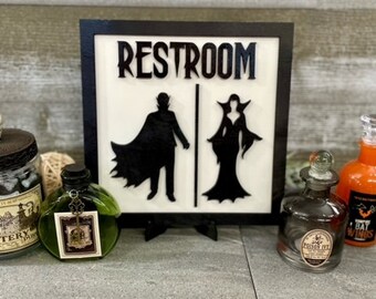 Halloween Restroom Sign - Etsy