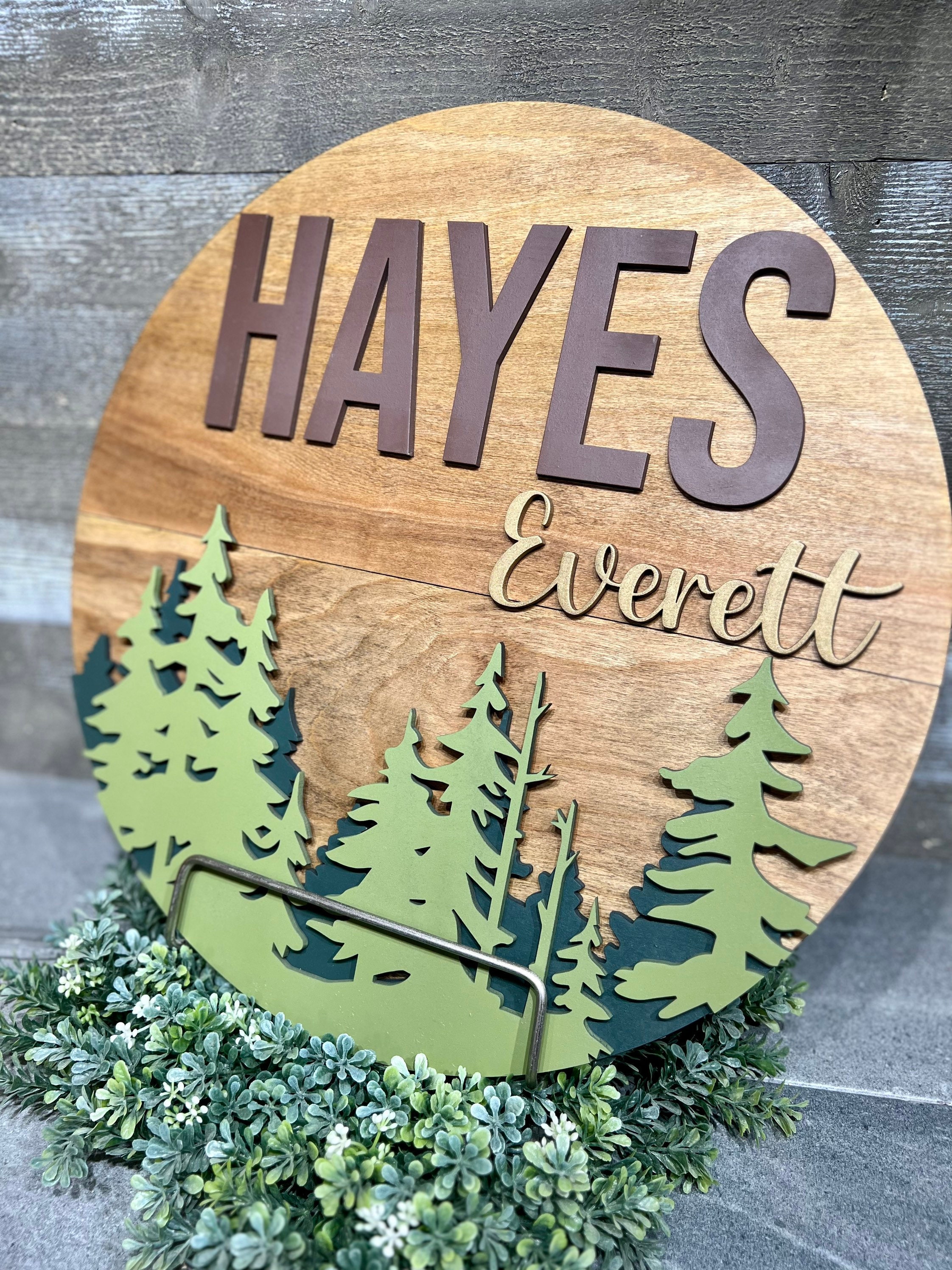 Woodland Nursery Name Sign Woodland Nursery Decor Woodland - Etsy