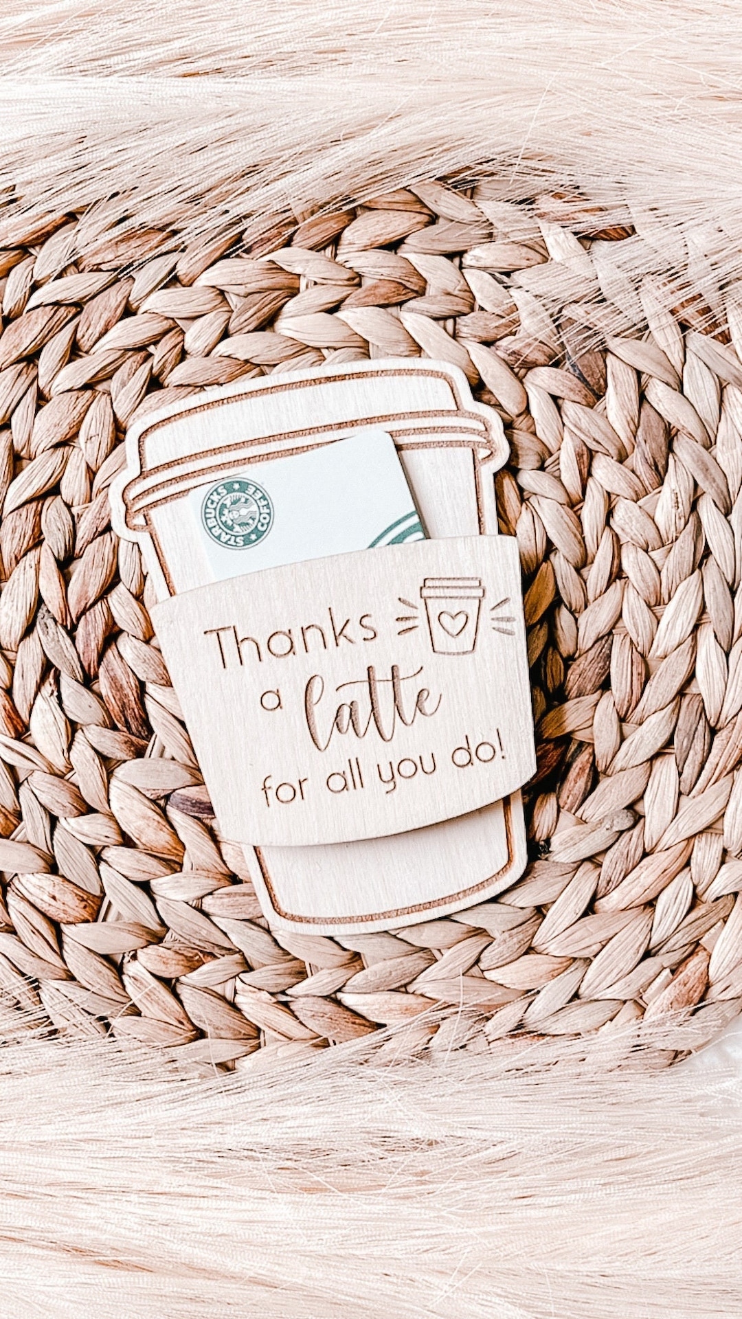 Thanks A Latte Gift Card Holder Coffee Gift Card Holder Teacher Gift ...