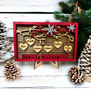 Christmas Family Tree Frame Custom Christmas Sign Christmas Signs ...