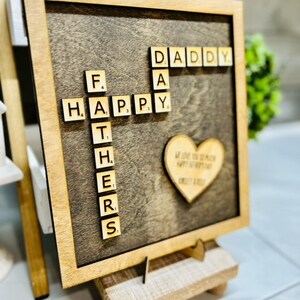 Scrabble Father's Day Gift Personalized Father's Day Gift Custom Wooden ...