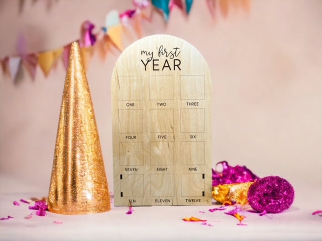 My First Year One Year of Birthday Photo Board Party - Etsy