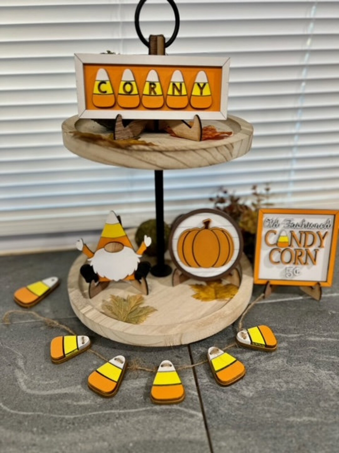 Candy Corn Tier Tray Kit Fall Tier Tray Set Do It Yourself - Etsy
